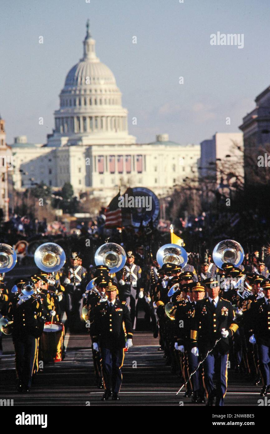 The Inaugural Parade for George HW Bush in Janusry 1989 Photograph by ...