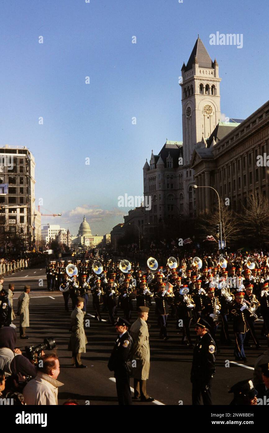 The Inaugural Parade for George HW Bush in Janusry 1989 Photograph by ...