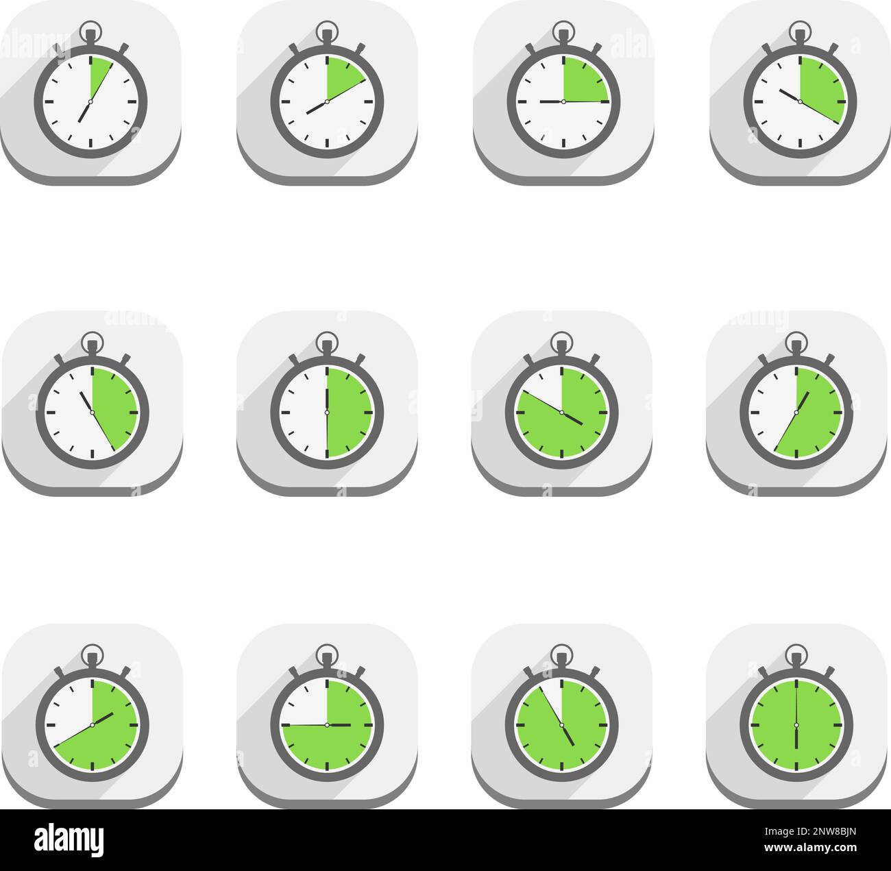 Stopwatch icons, flat design, vector eps10 illustration Stock Vector ...