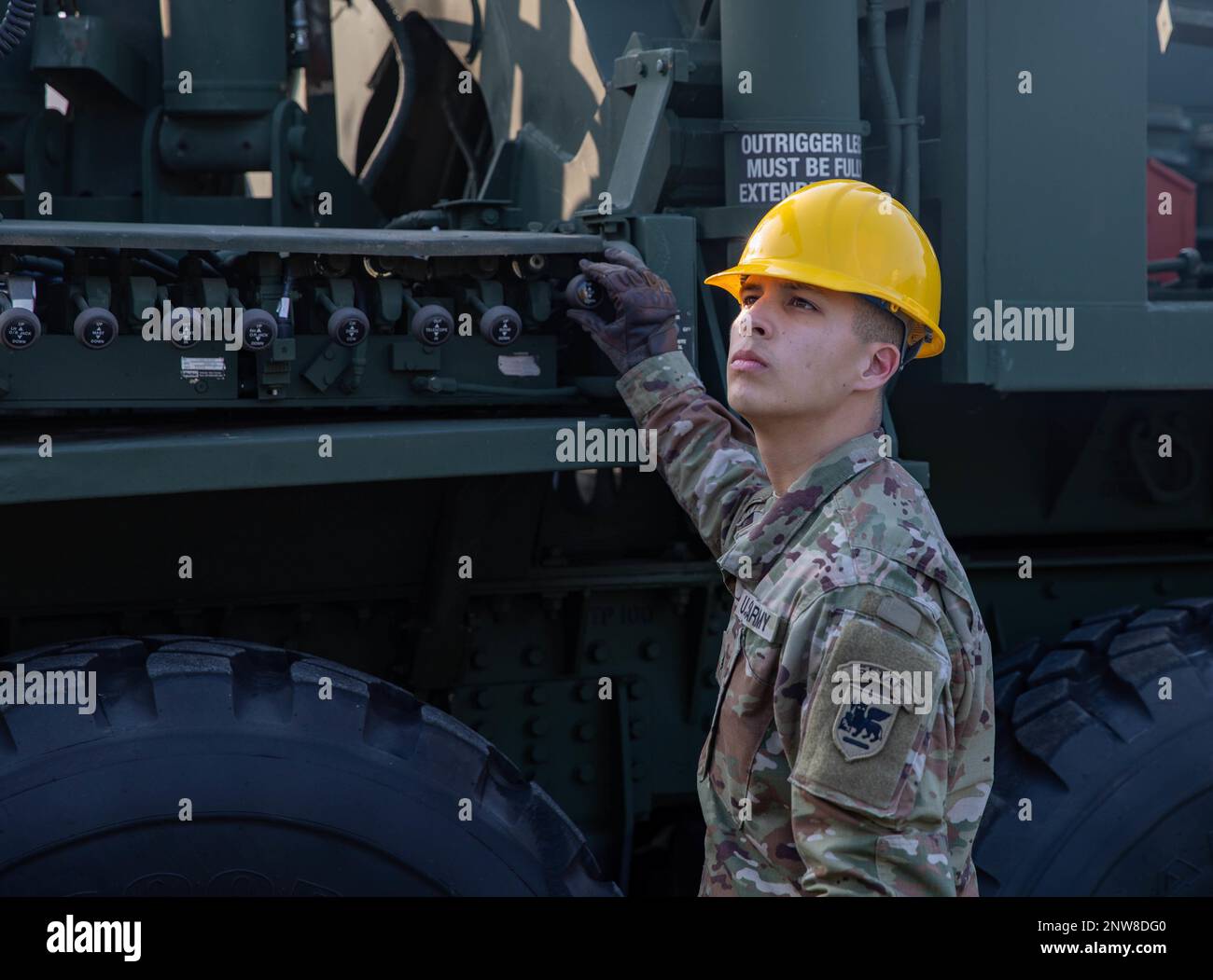 U.S Army Sgt. Austin Simmons, Wheeled Vehicle Recovery Operator with ...