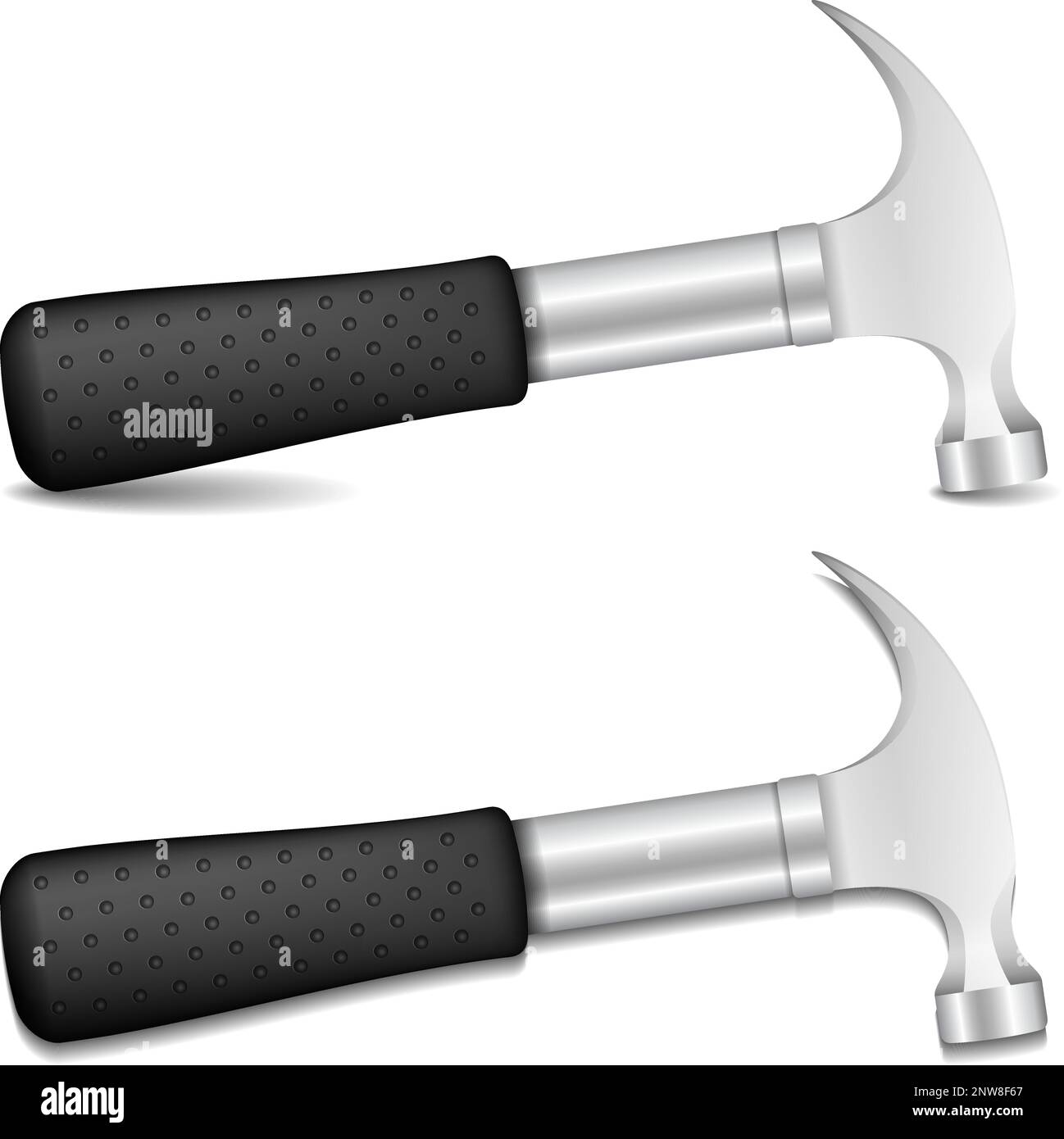 Hammers with different shadows, vector eps10 illustration Stock Vector ...