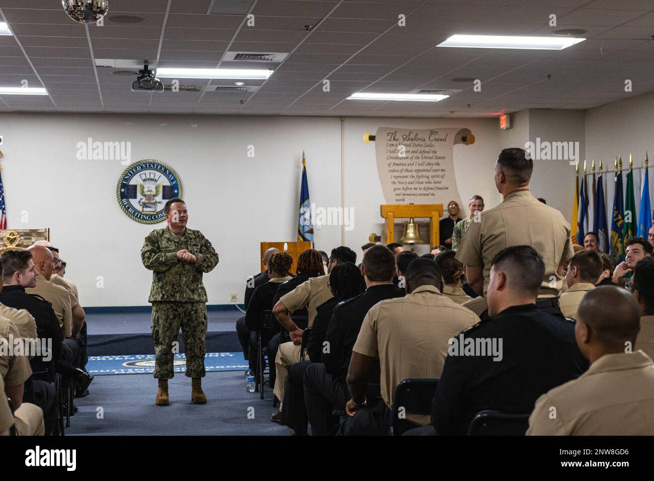 The Chief of Naval Personnel, Vice Adm. Rick Cheeseman, answers student ...