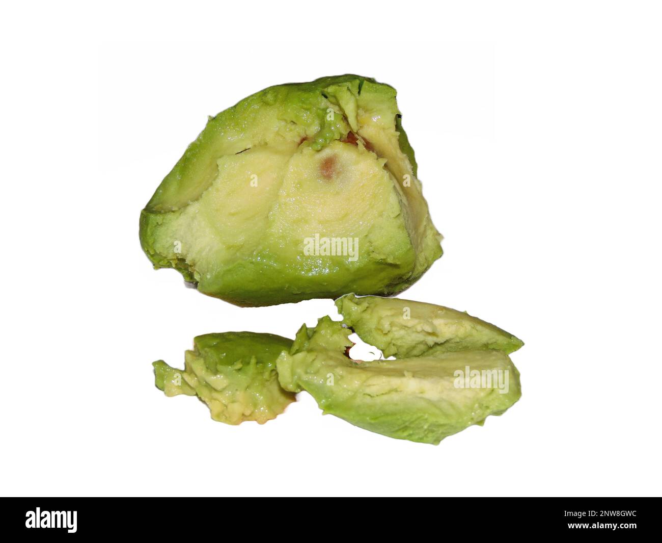 Peeled avocado isolated on white background. Fruit Stock Photo - Alamy