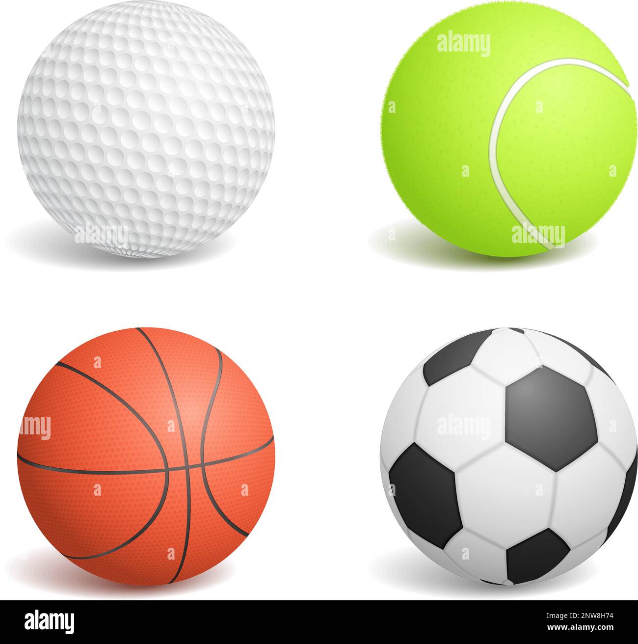 Set of four sport balls, vector eps10 illustration Stock Vector Image ...
