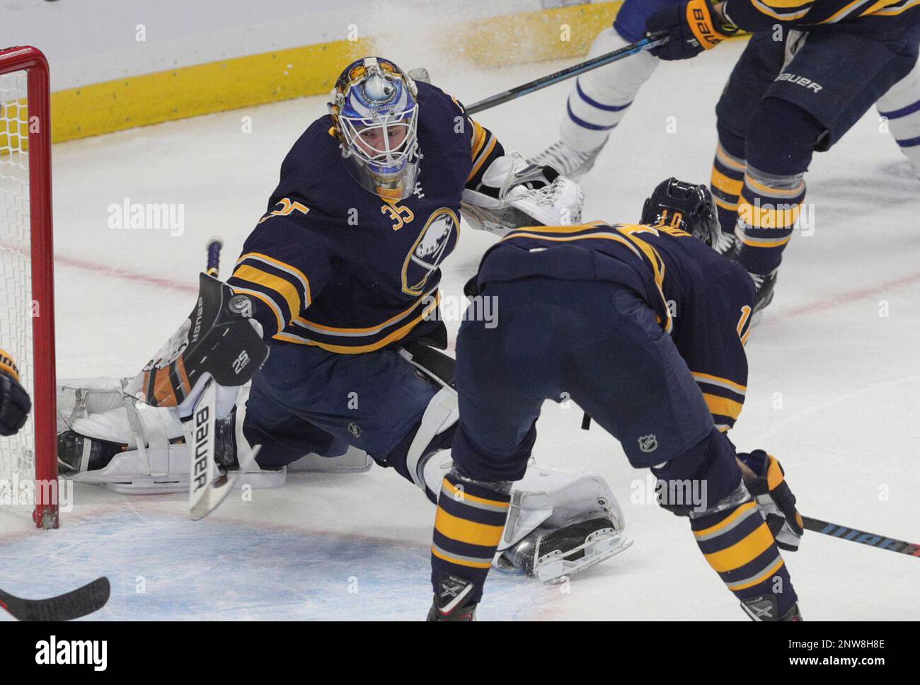 December 4, 2018: Buffalo Sabres goaltender Linus Ullmark (35) gets ...