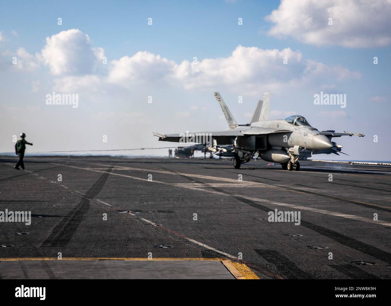 230123-N-EL850-2097 Ionian Sea (Jan. 23, 2023) An F/A-18E Super Hornet ...