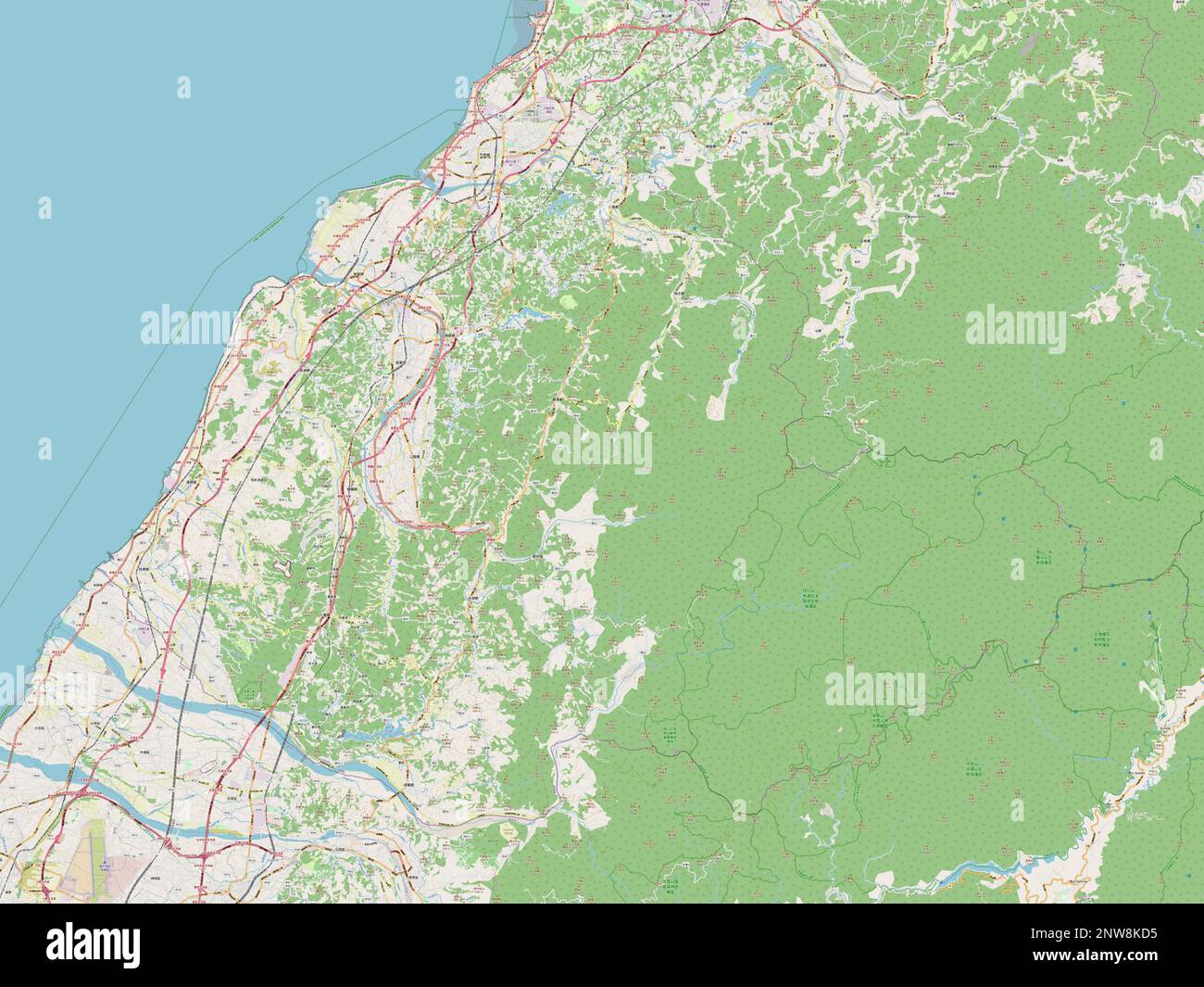 Miaoli, county of Taiwan. Open Street Map Stock Photo - Alamy