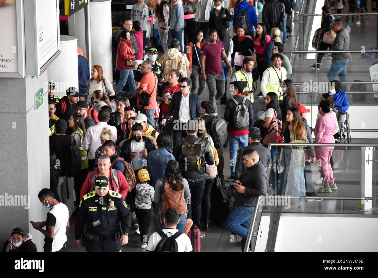 Bogota, Colombia, Tuesday, Feb. 28, 2023. Stranged passengers make ...
