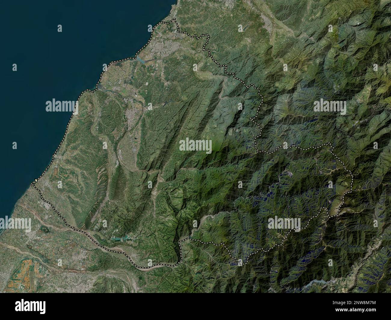 Miaoli, county of Taiwan. High resolution satellite map Stock Photo - Alamy