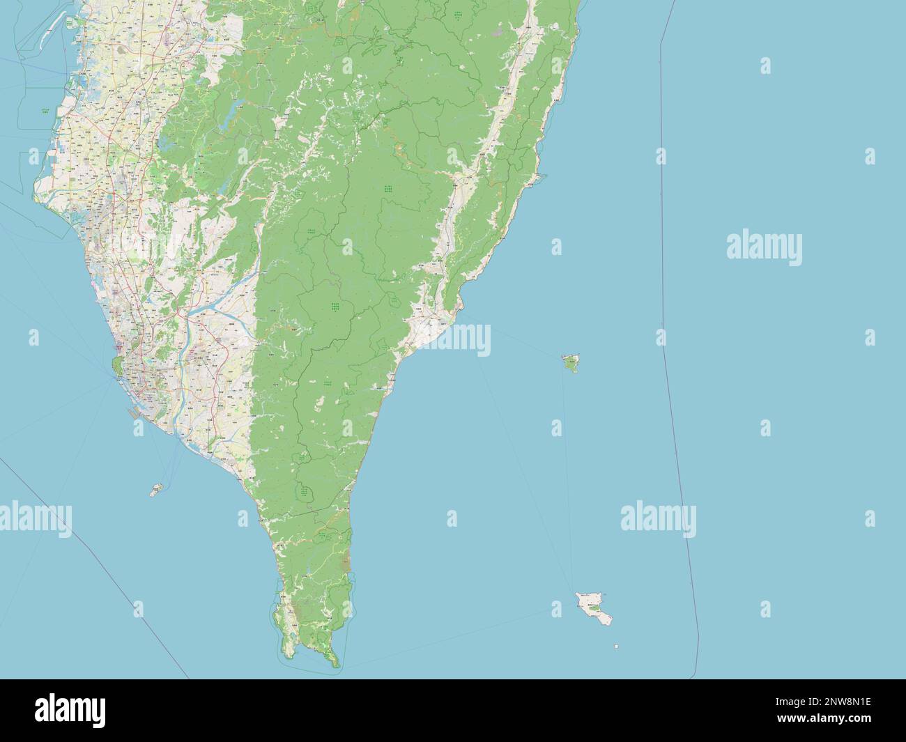 Taitung, county of Taiwan. Open Street Map Stock Photo - Alamy