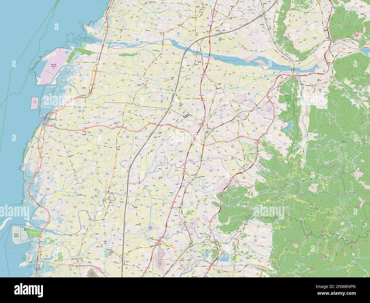 Yulin, county of Taiwan. Open Street Map Stock Photo - Alamy