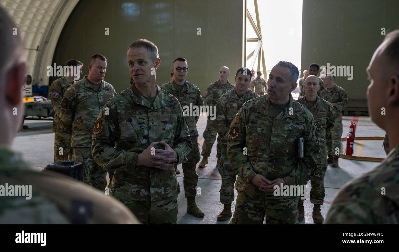 .S. Air Force Maj. Gen. Derek C. France, Third Air Force commander, and ...