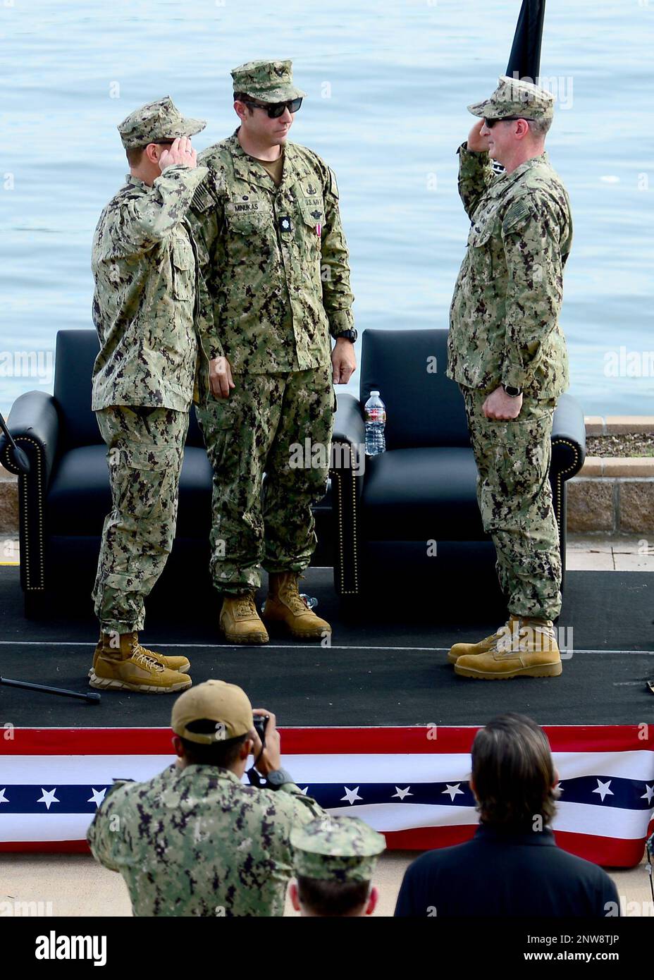 SAN DIEGO (Jan. 12, 2023) Cmdr. Joseph Preston (left) requests ...