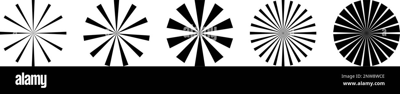 Modern Decorative Radial Circle Abstract Design Element Flat Vector