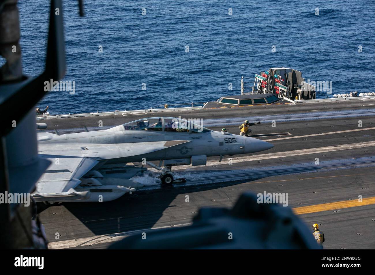 230214-N-EL850-2169 MEDITERRANEAN SEA (Feb. 14, 2023) An E/A-18 G ...