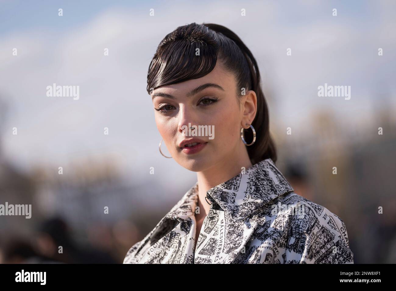 Deva Cassel poses for photographers upon arrival at the Christian Dior ...