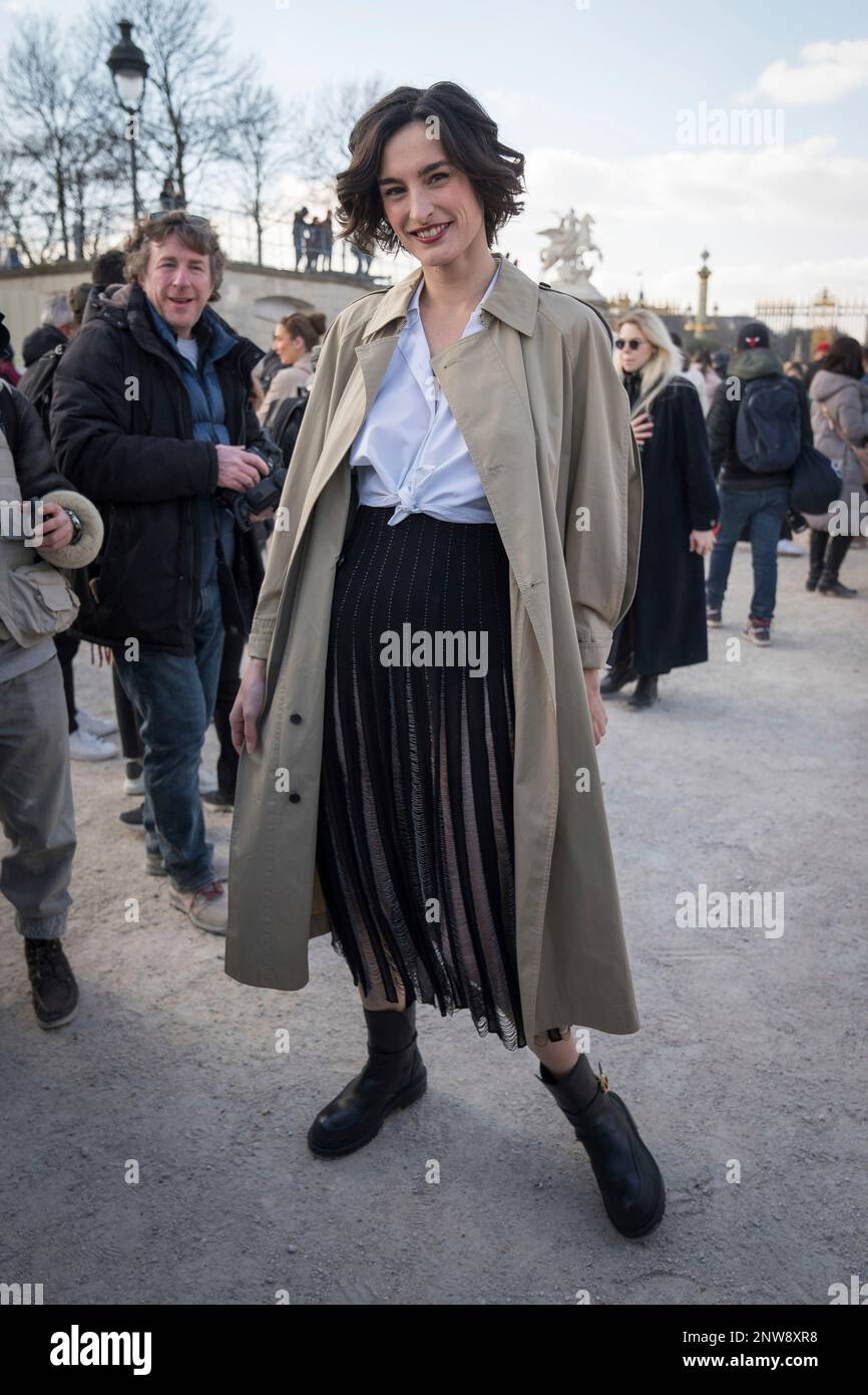 Nine d'Urso poses for photographers upon arrival at the Christian Dior ...