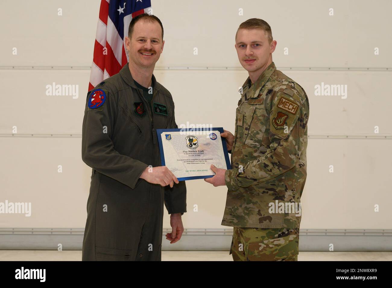 U.S. Air Force Lt. Col. Ryan Worrell, 356th Fighter Squadron commander ...