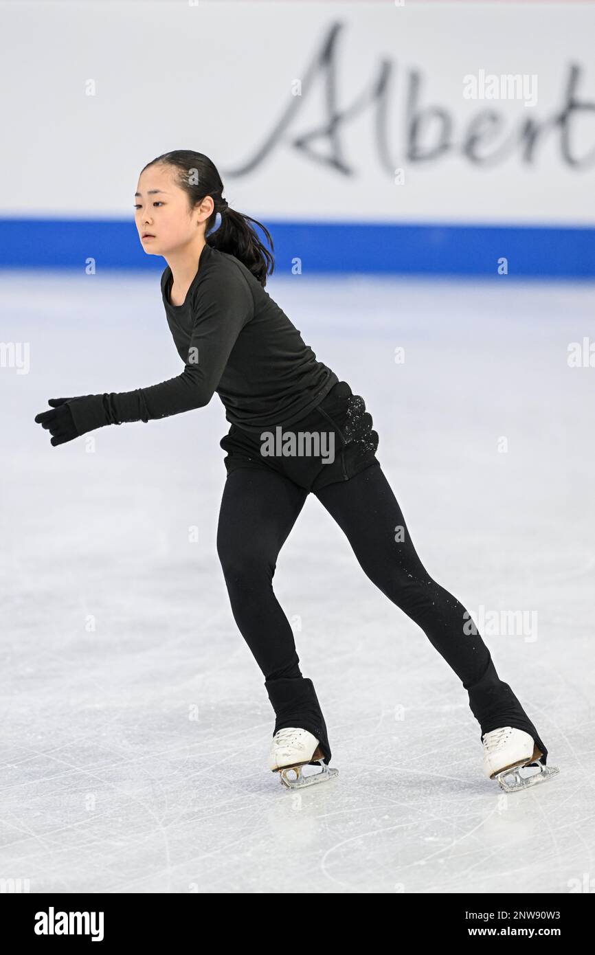 Mao SHIMADA (JPN), during Ladies Practice, at the ISU World Junior ...