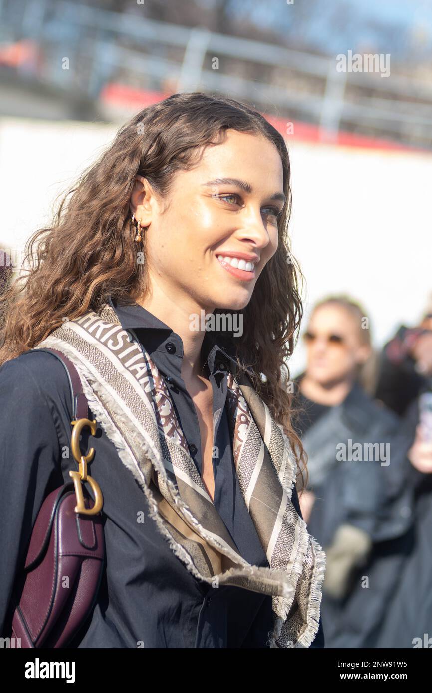 Paris, France, 28/02/2023. Sarah Lysander at the Christian Dior ...