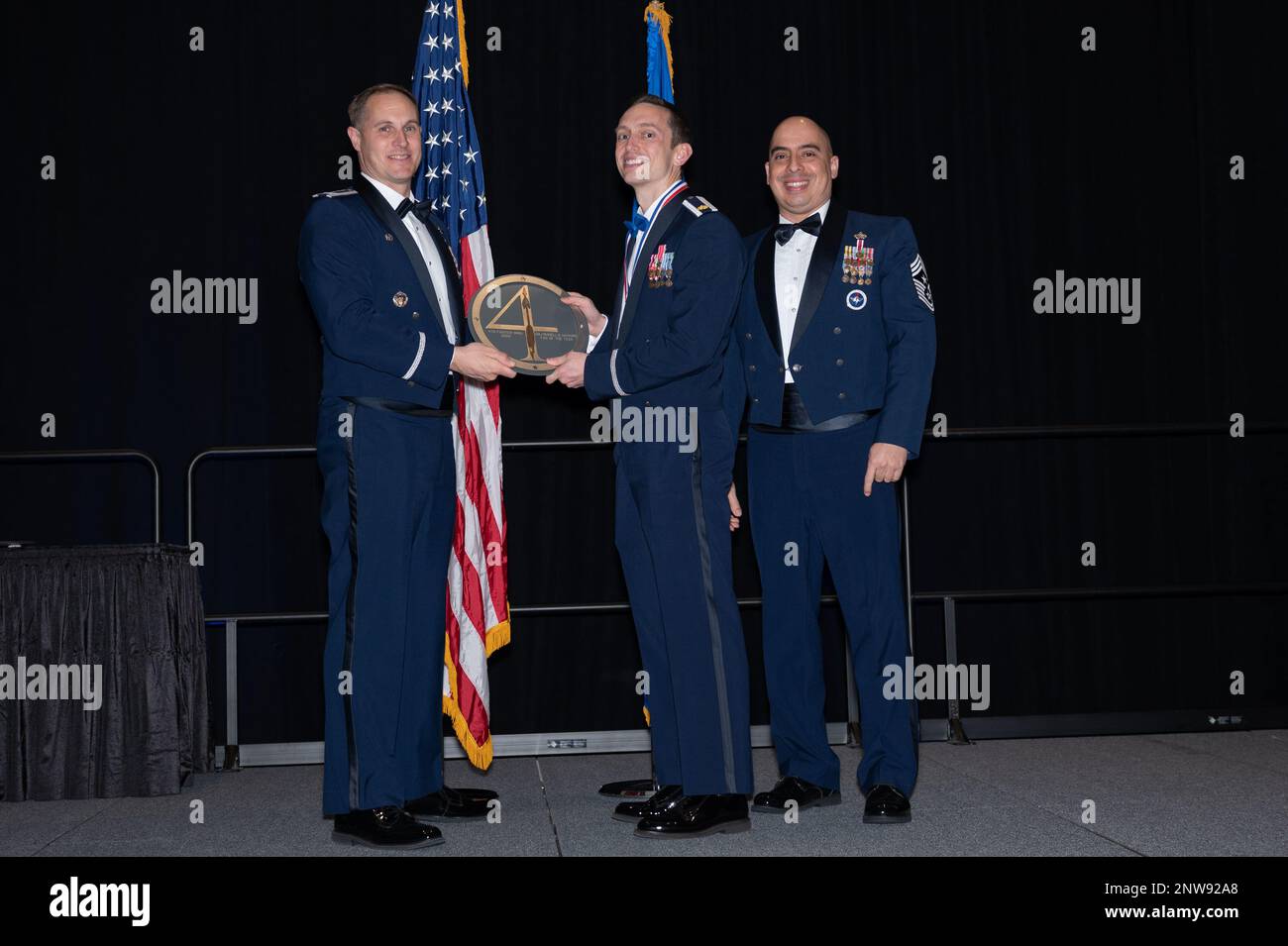 Maj. Russell Maynard, center, 4th Fighter Wing intelligence chief ...