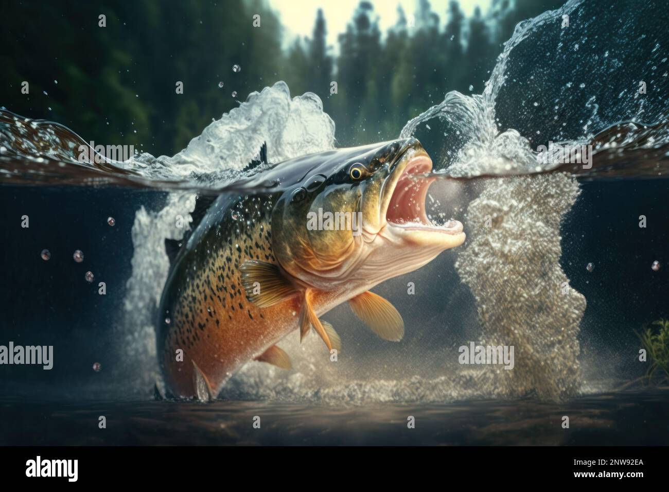 Fish jumping out of water hi-res stock photography and images - Alamy