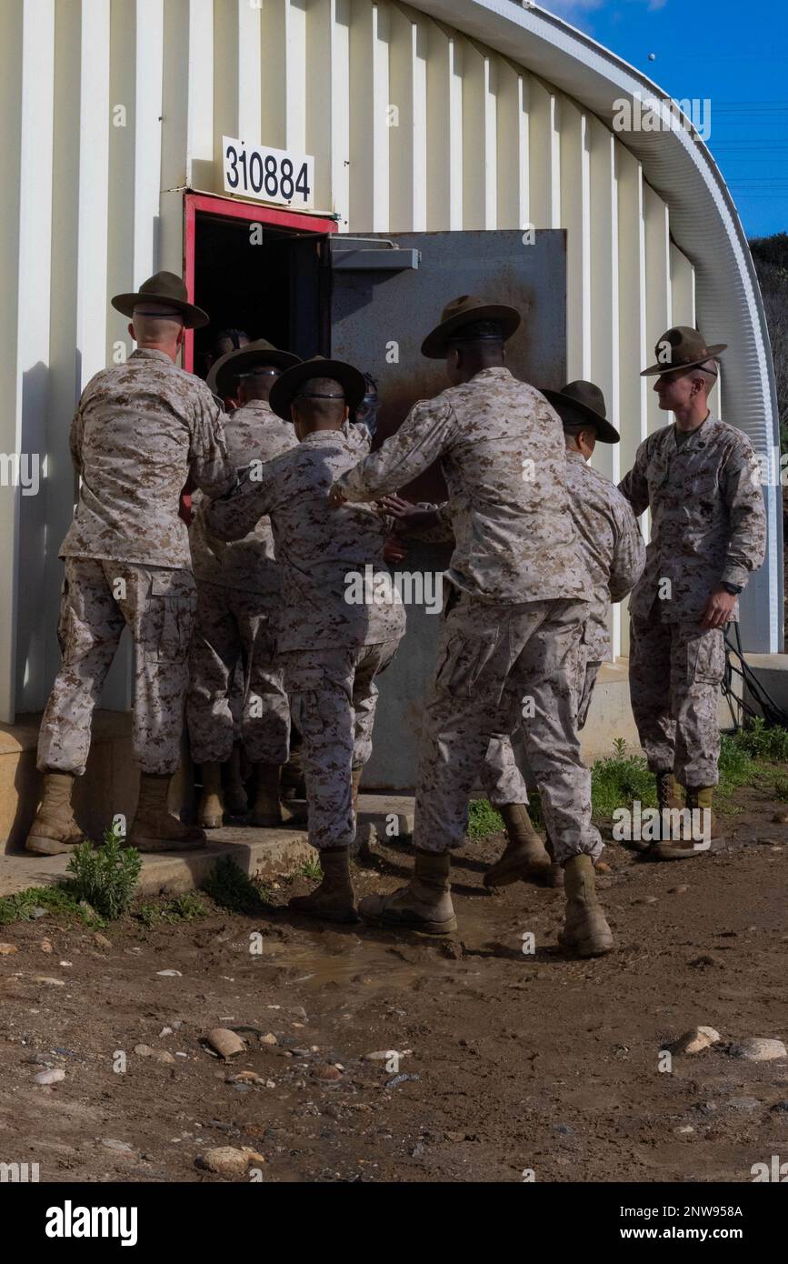 U.S. Marine Corps drill instructors with Delta Company, 1st Recruit ...