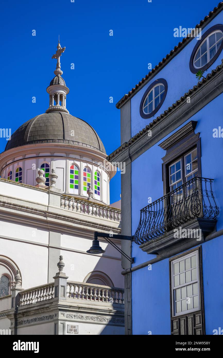 The Neo-Gothic dome of the Cathedral of San Cristóbal de La Laguna ...