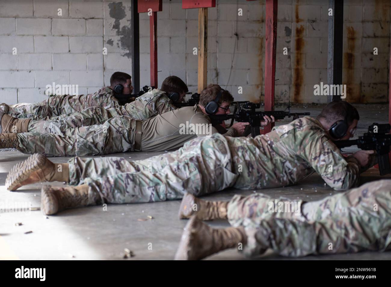 U.S. Air Force Airmen assigned to the 628th Civil Engineer Squadron ...