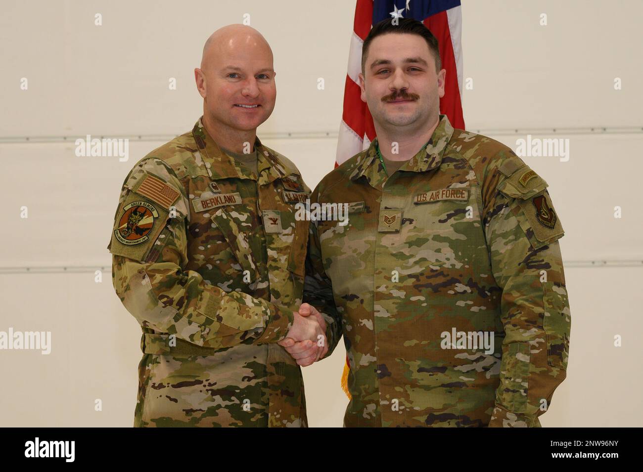 U.S. Air Force Col. David Berkland, 354th Fighter Wing commander, poses ...
