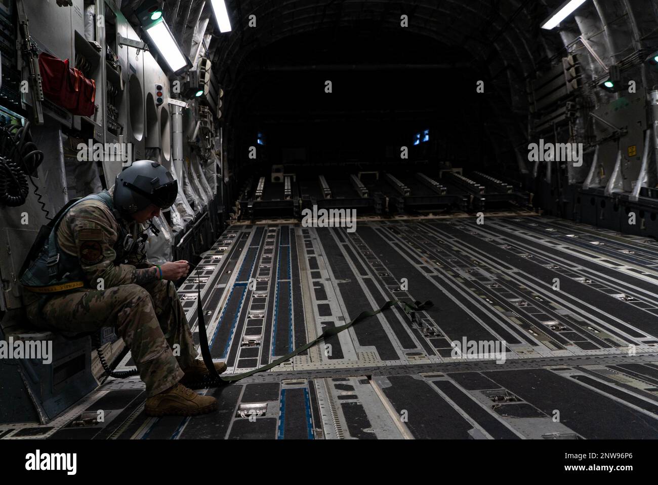 14th Airlift Squadron C-17 Globemaster III loadmaster, Senior Airman ...