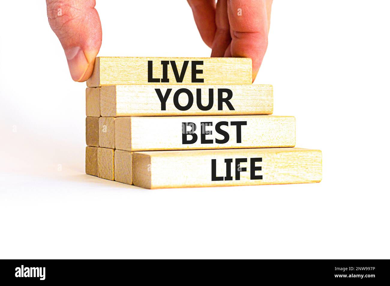 Live your best life symbol. Concept words Live your best life on wooden ...