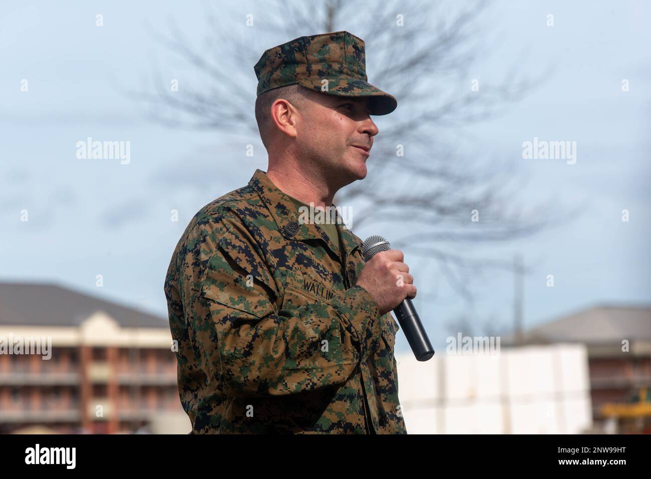 U.S. Marine Corps Sgt. Maj. Joseph R. Walling, incoming sergeant major ...
