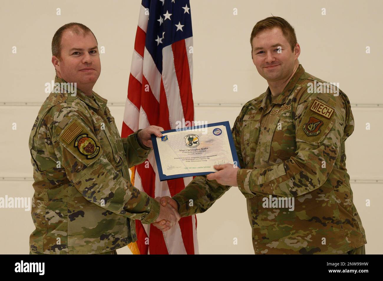 U.S. Air Force Lt. Col. Joseph Langan, 354th Aircraft Maintenance ...