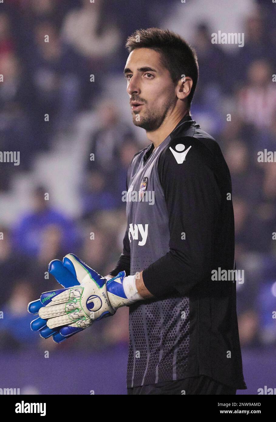 VALENCIA, - DECEMBER 02: Oier, goalkeeper of Levante UD looks during to ...