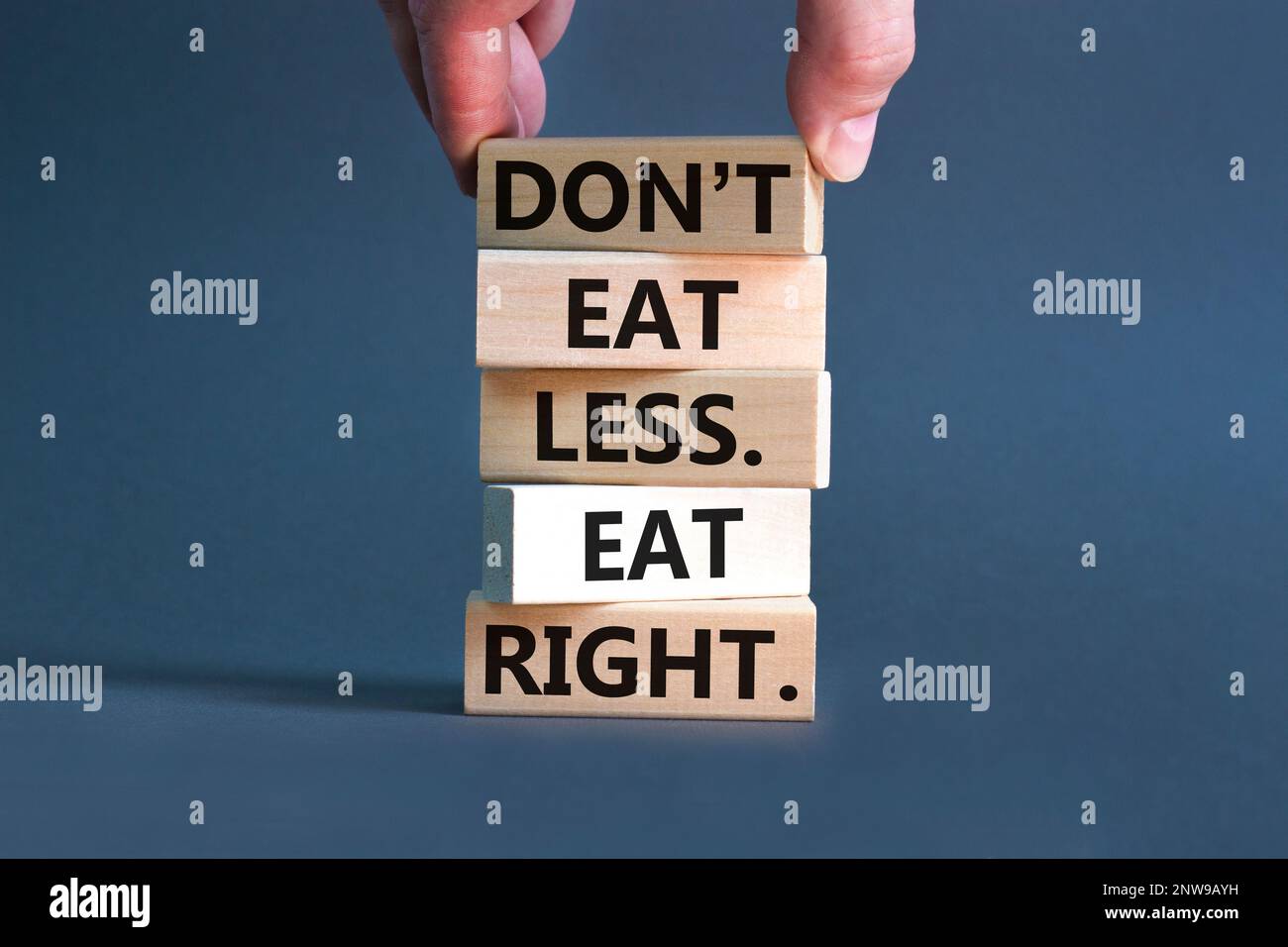 Eat less or right symbol. Concept words Do not eat less, eat right on ...