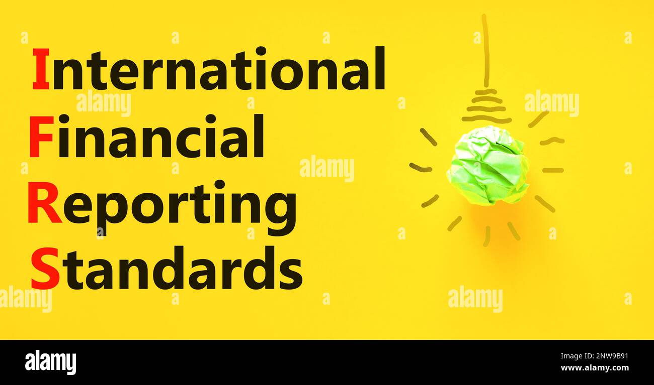 IFRS symbol. Concept words IFRS international financial reporting ...
