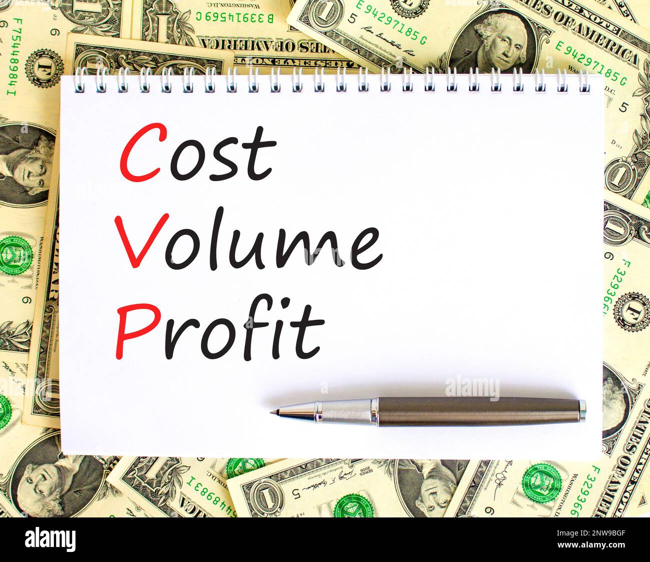 CVP cost volume profit symbol. Concept words CVP cost volume profit on ...