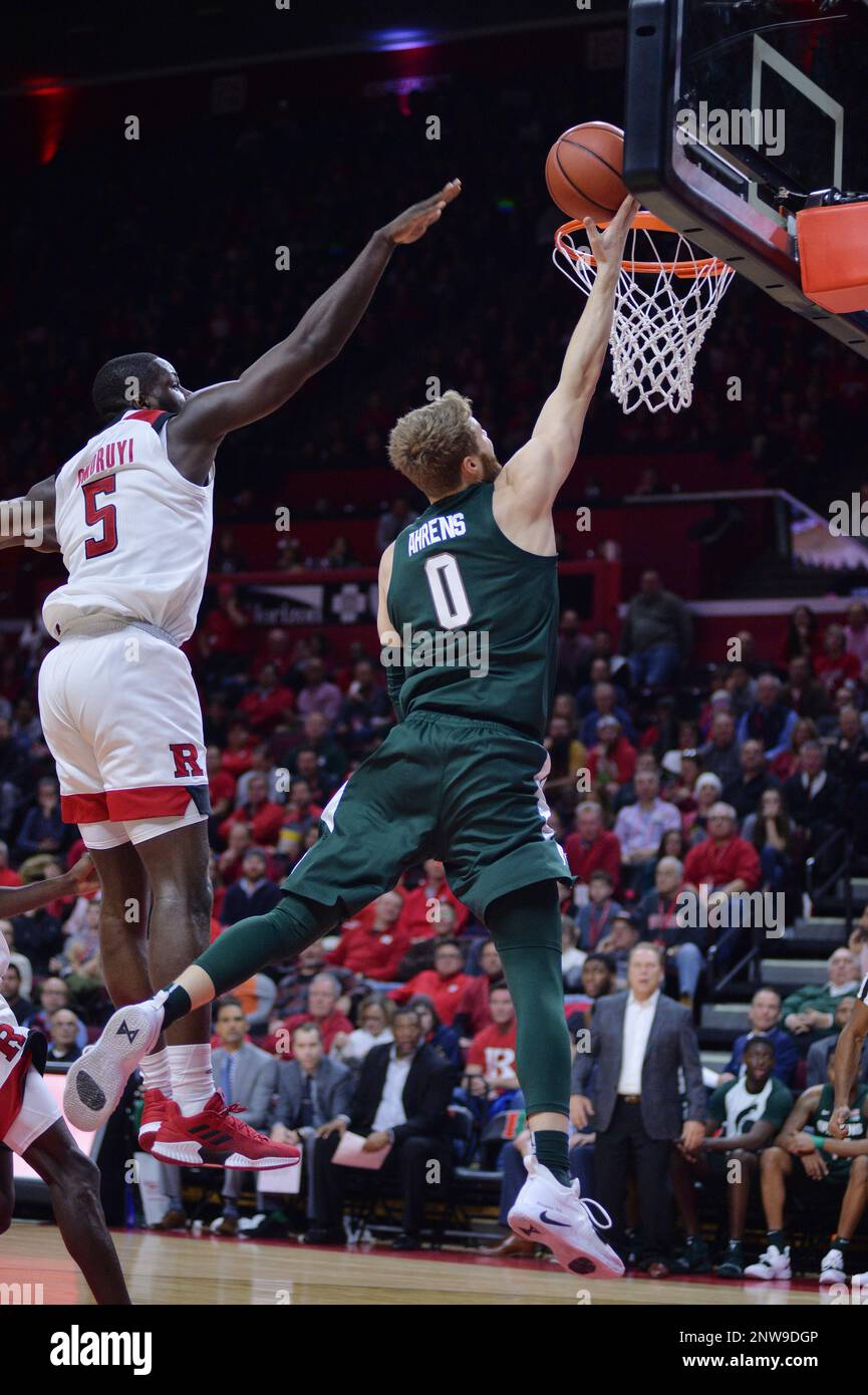 Michigan State University Spartans Forward Kyle Ahrens (0) during game ...