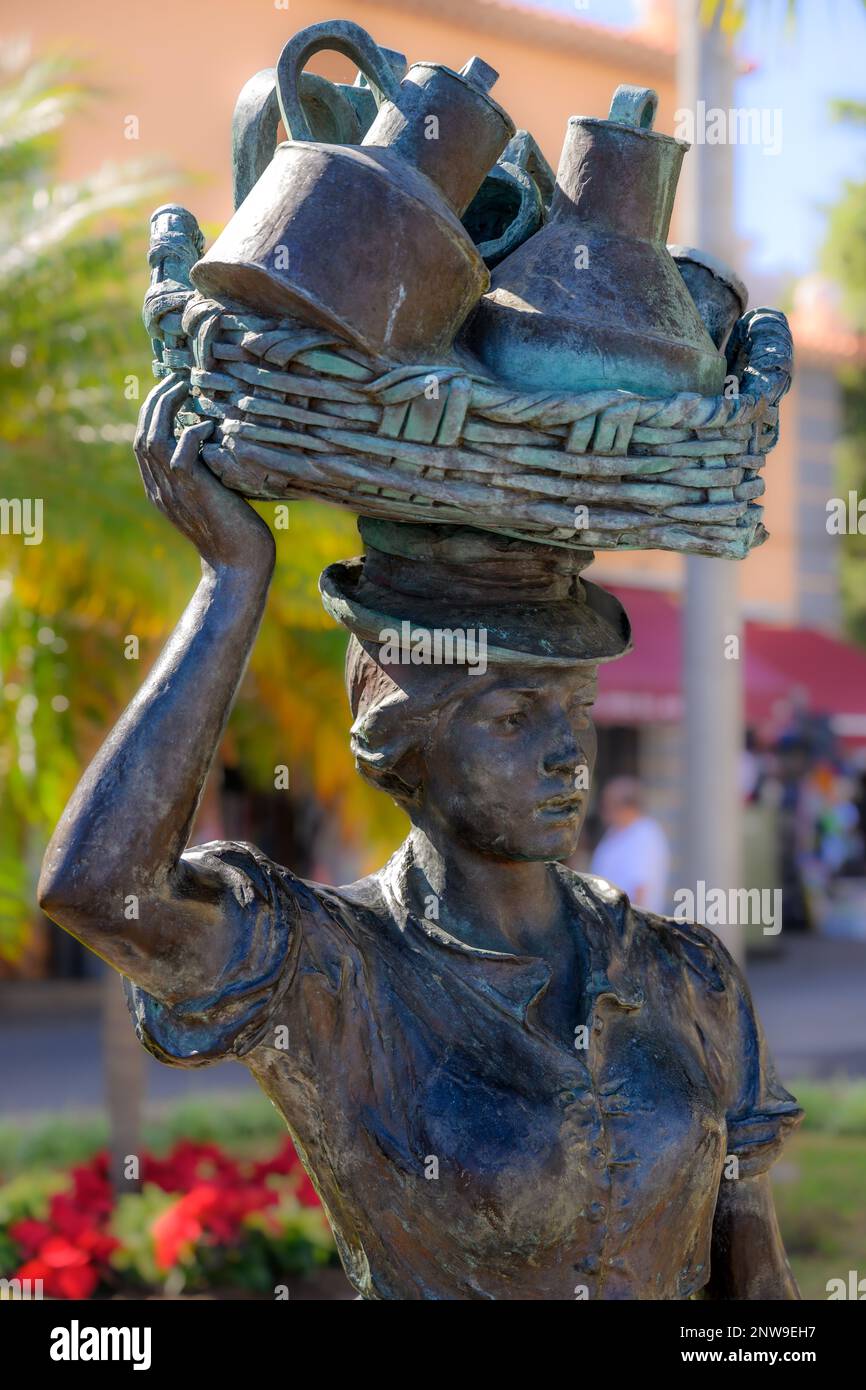 The statue of "La Lechera" (the Milkmaid) at the entrance to the ...