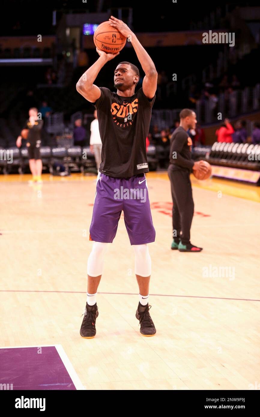 LOS ANGELES, CA - DECEMBER 02: Phoenix Suns forward Josh Jackson #20 before the Phoenix Suns vs ...