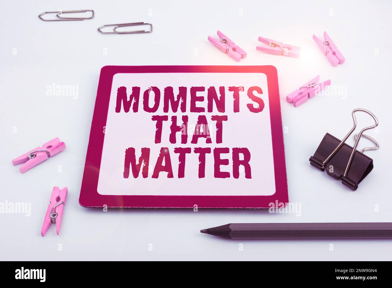 Text caption presenting Moments That Matter, Conceptual photo ...