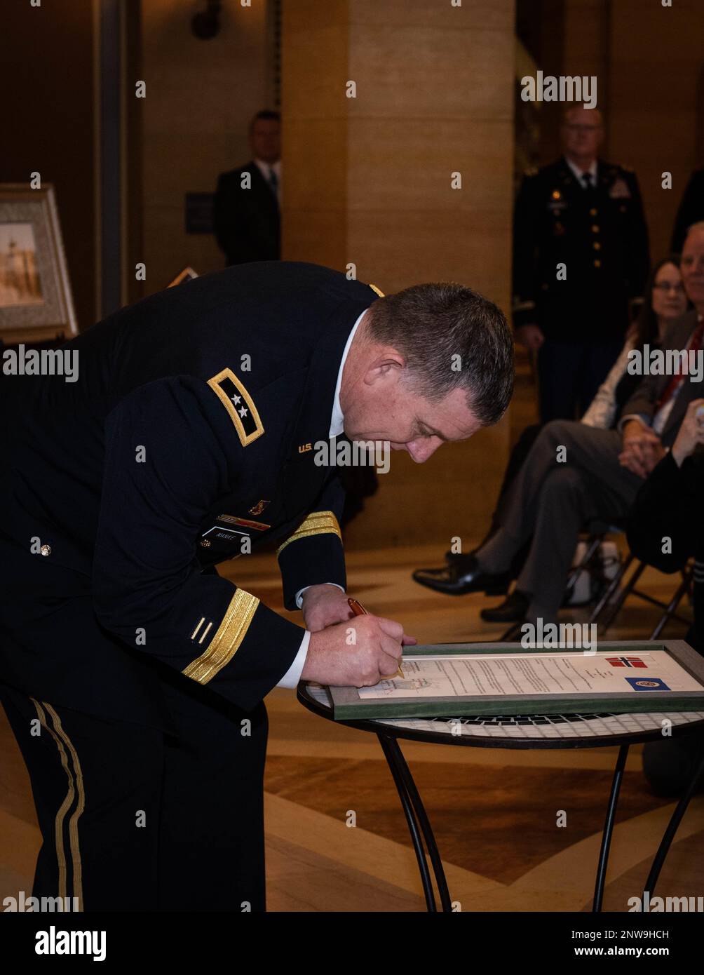 Maj. Gen. Shawn Manke, Minnesota National Guard Adjutant General, signs ...