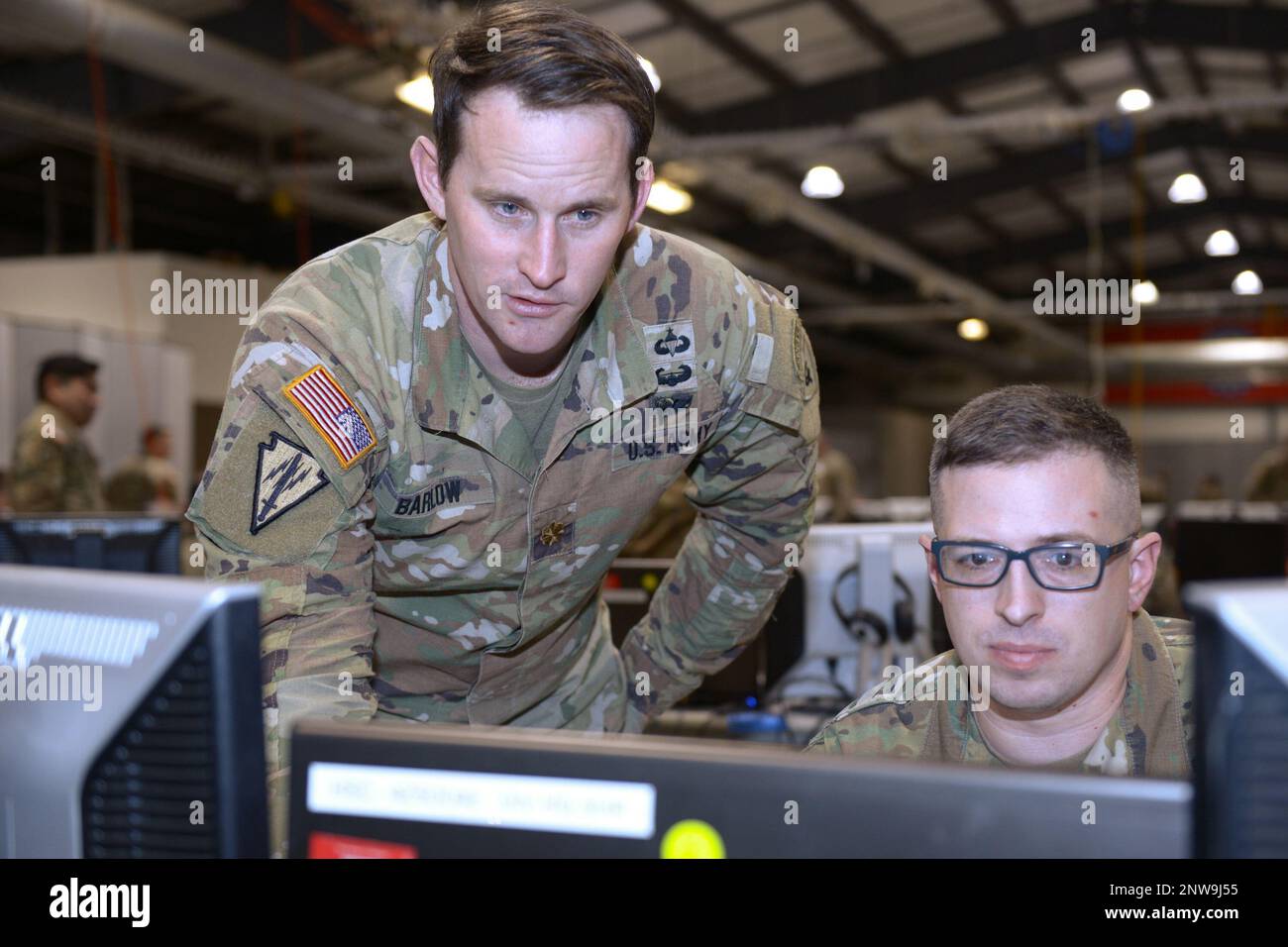 Indiana National Guard Soldiers with the 38th Infantry Division, Maj ...