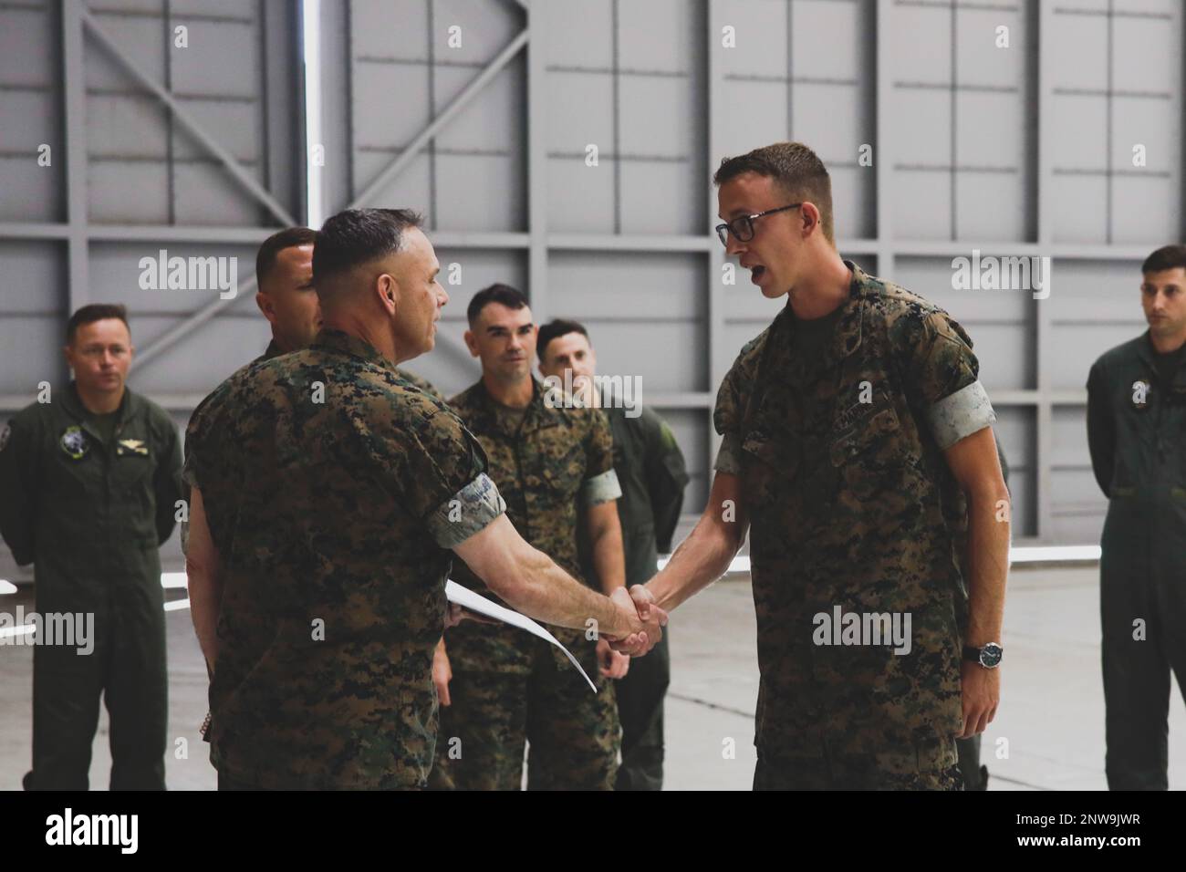 U.S. Marine Corps Lt. Gen. Matthew Glavy, left, Deputy Commandant for ...