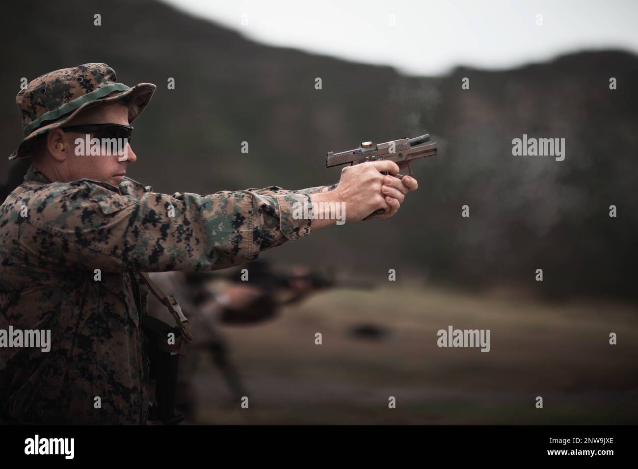 U.S. Marine Corps Sgt. Brian St. Pierre, special reaction team member ...