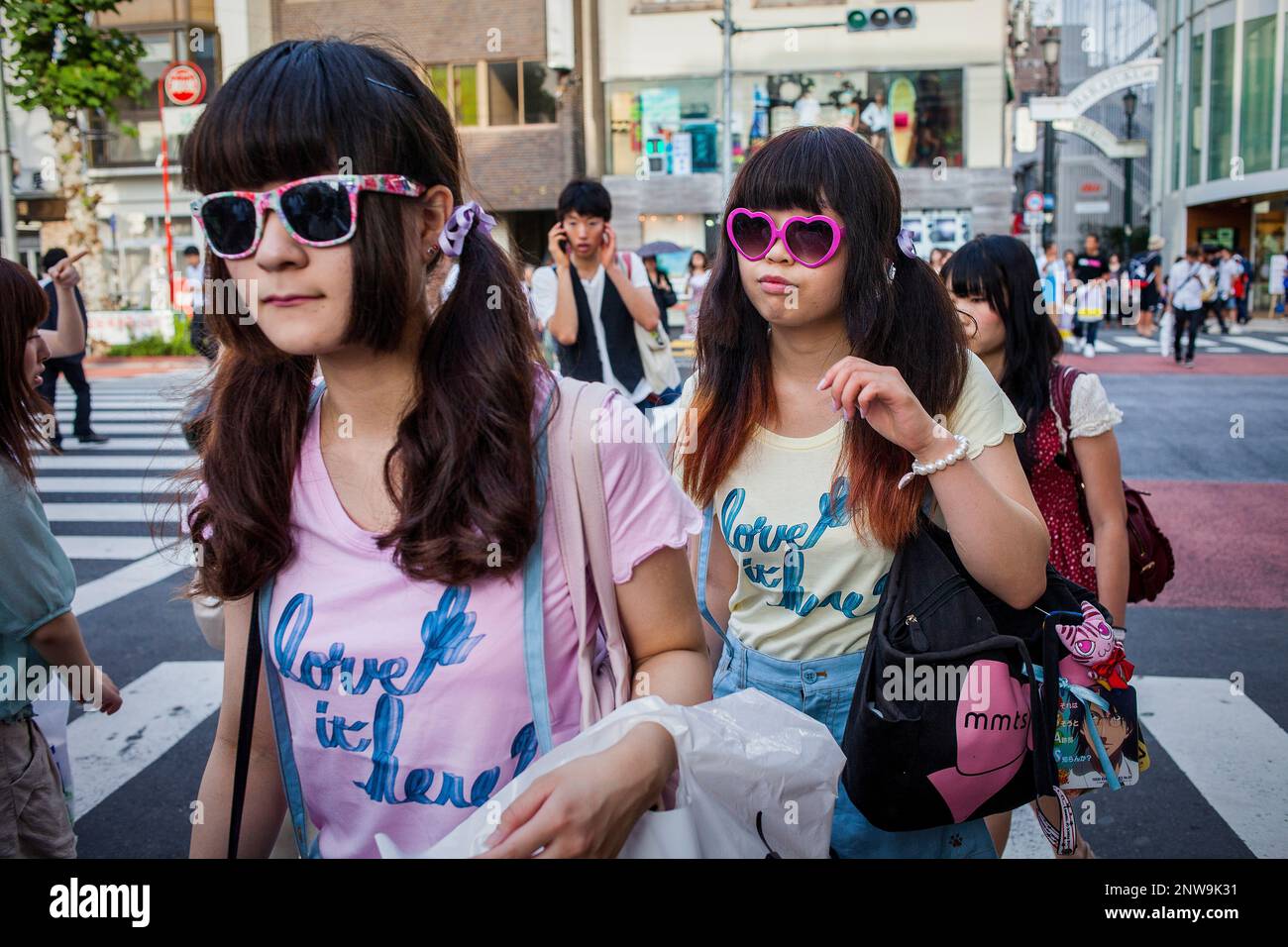 Girls in Takeshita Dori.Tokyo city, Japan, Asia Stock Photo - Alamy