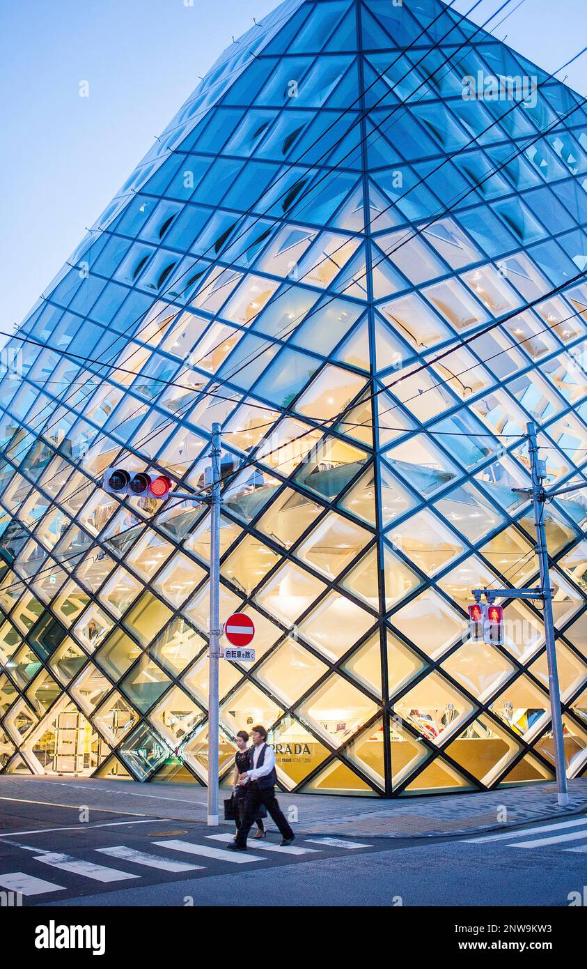 Prada Store, Architect Herzog & De Meuron.Aoyama.Tokyo.Japan Stock ...