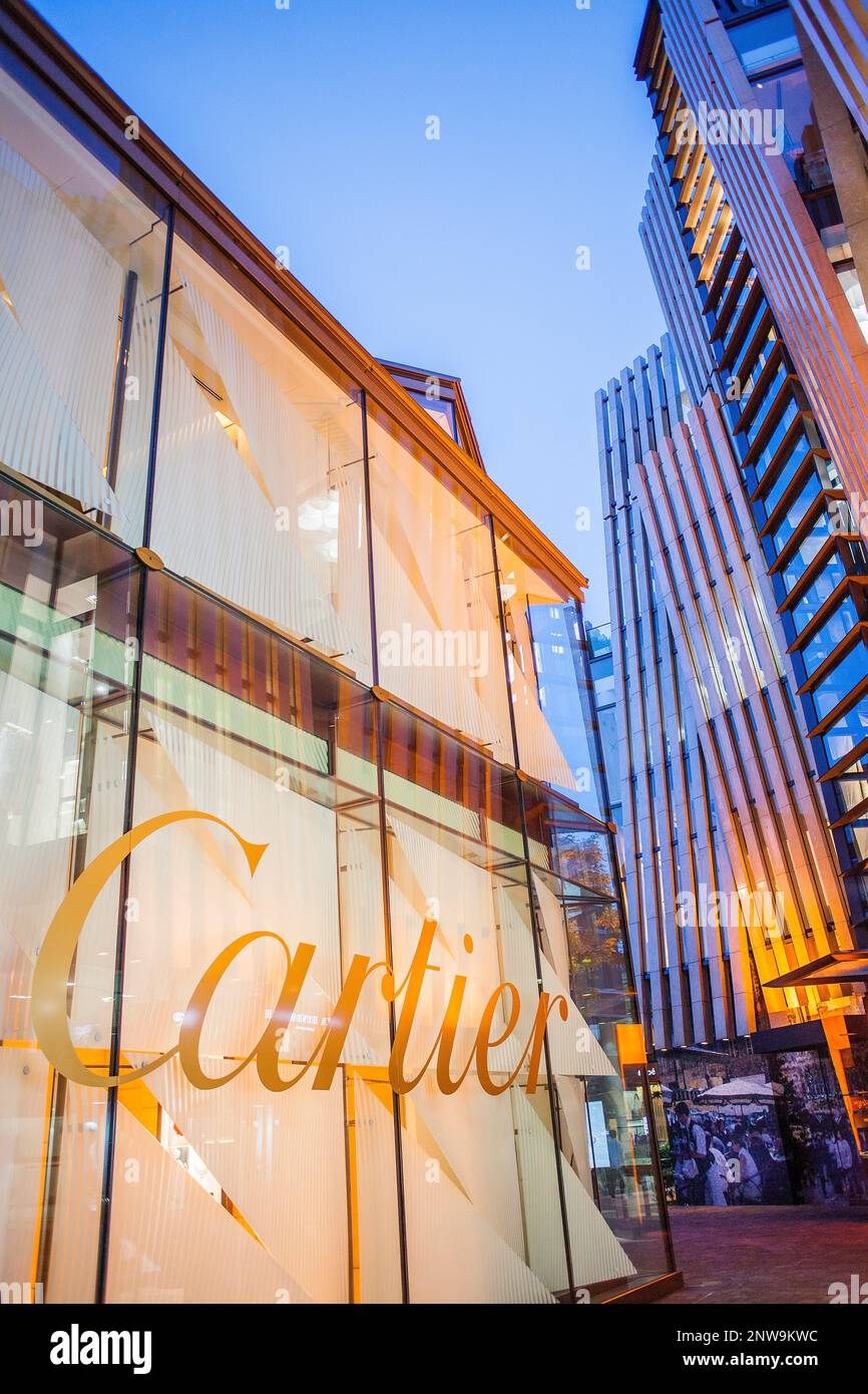 Cartier store and ANYA Hindmarch store.Aoyama.Tokyo.Japan Stock Photo ...
