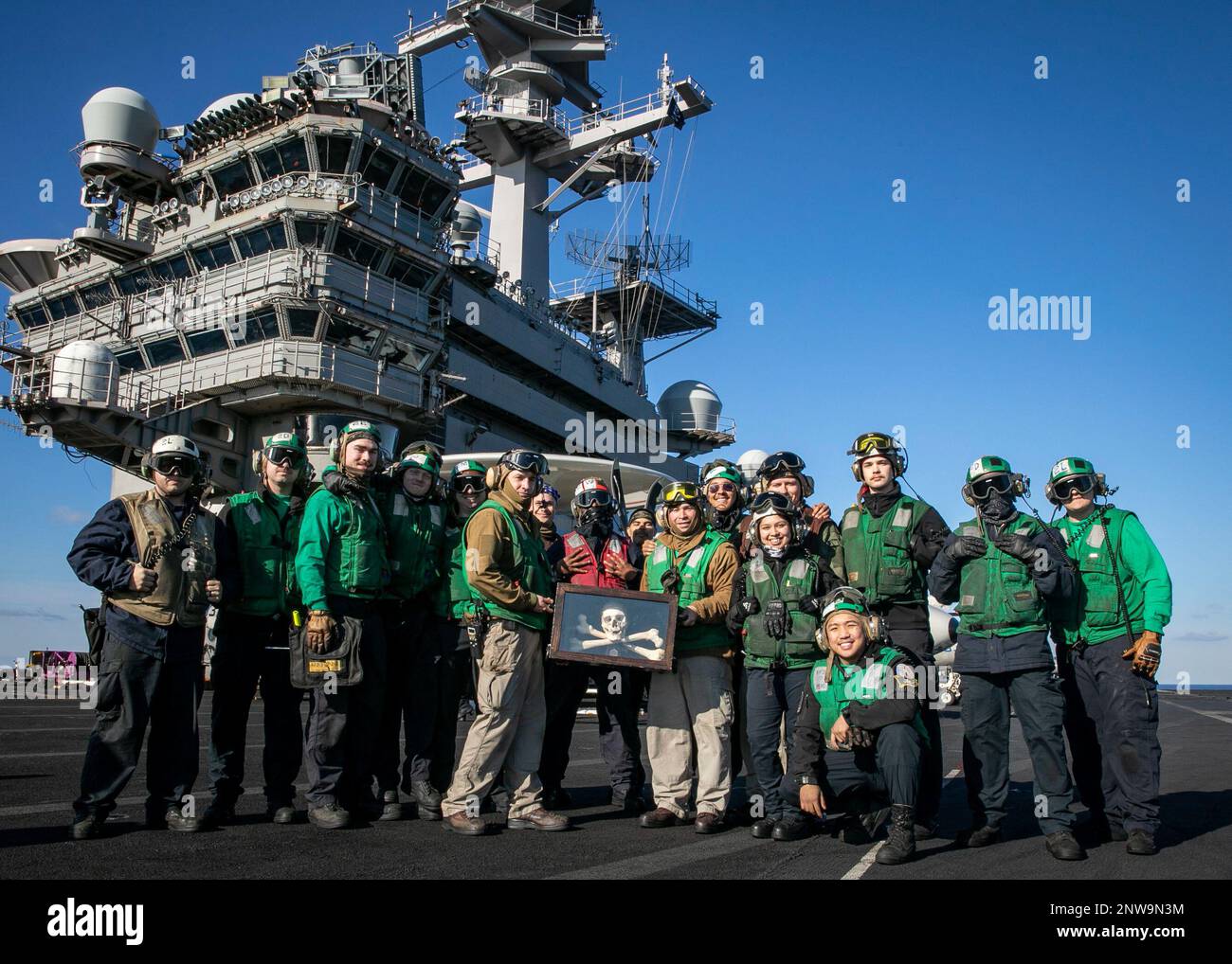230115-N-EL850-1422 ADRIATIC SEA (Jan. 15, 2023) Sailors attached to ...